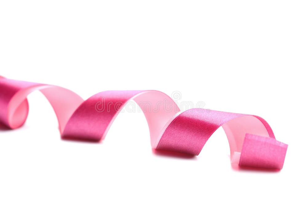 Beautiful Pink Ribbon Isolated Stock Photo - Image of decorate, ribbon ...