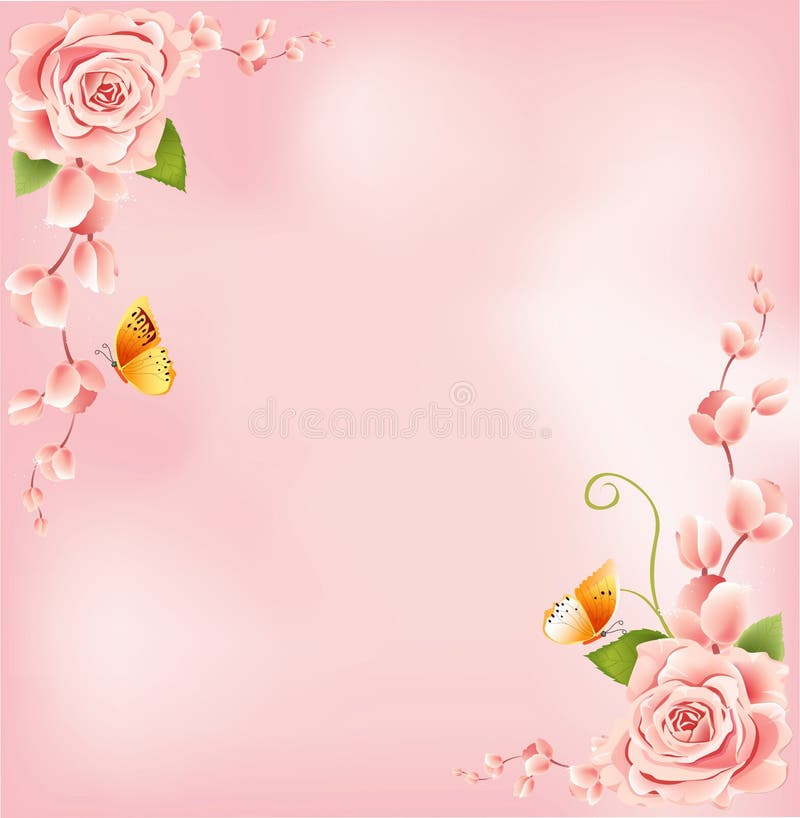 The Most Beautiful Pink Rose Borders Pink Roses Border Hi Res Stock