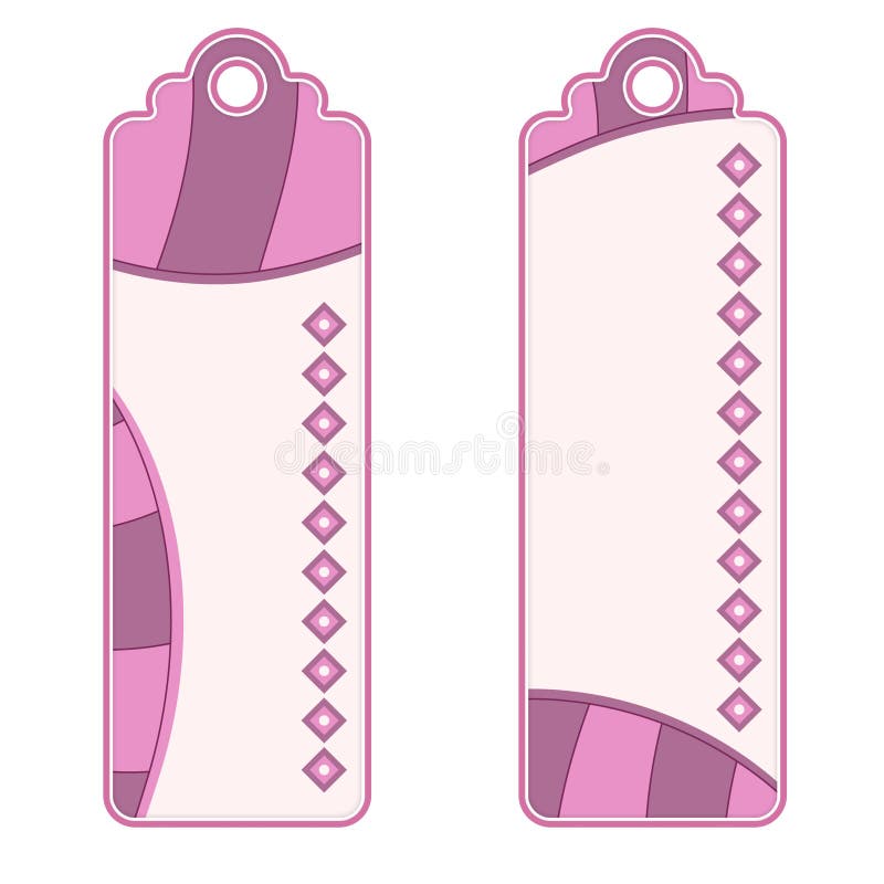 Beautiful Pink Tags or Labels Stock Illustration - Illustration of ...