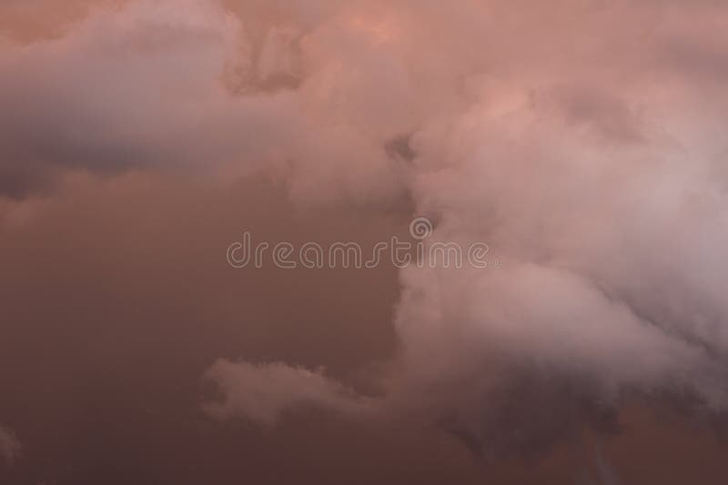 Beautiful Pink, Thunderclouds in the Sky. Stock Image - Image of ...