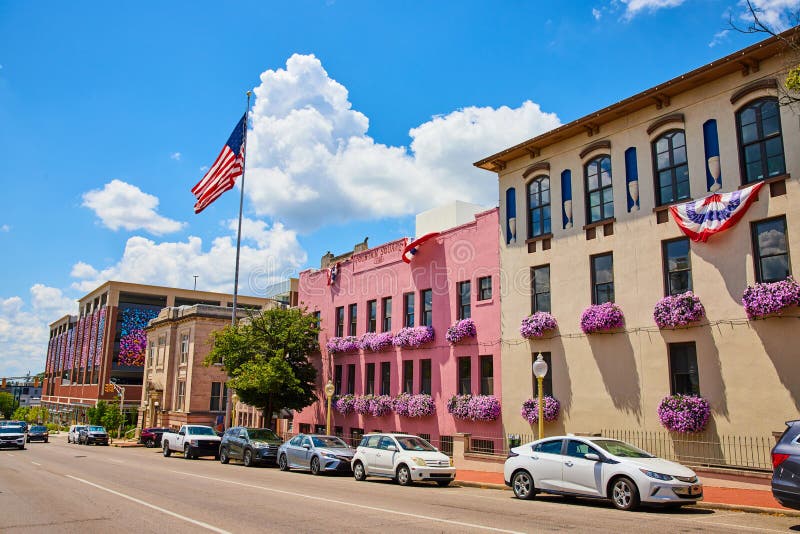 Beautiful Pink Wall Covered in Pink Flowers on Exterior Wall Editorial ...
