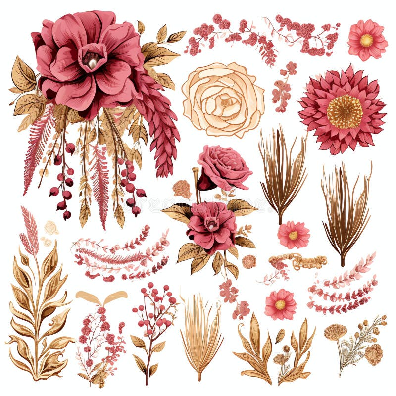 Beautiful Pink Western Corral Clipart Illustration Stock Illustration ...