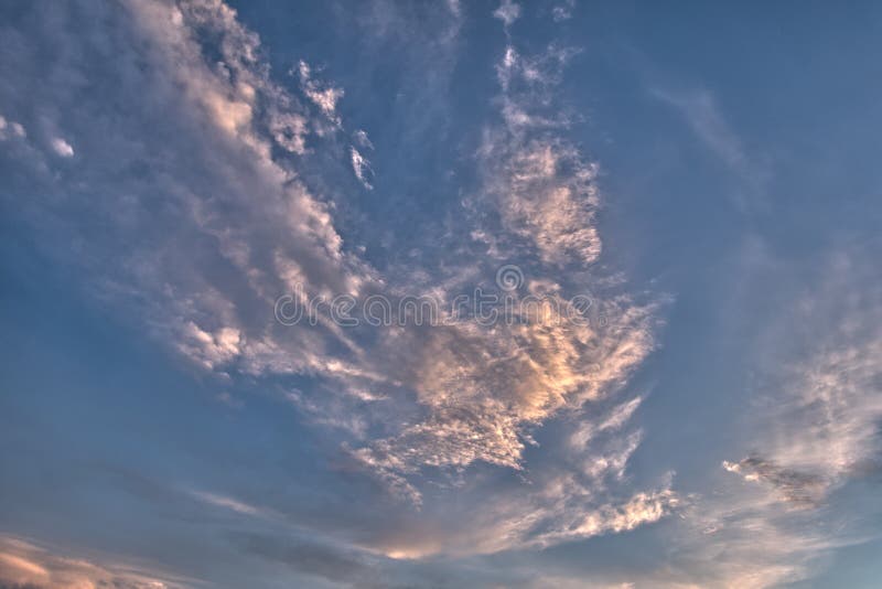 Beautiful Pinkish Clouds at Sunset Stock Photo - Image of sunny ...