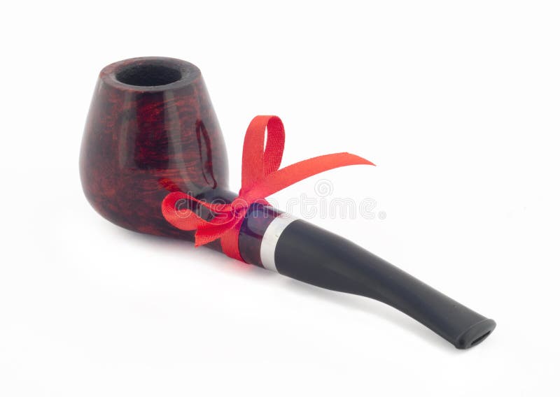 Beautiful Pipe with a Red Bow. Stock Image - Image of life, healthcare ...