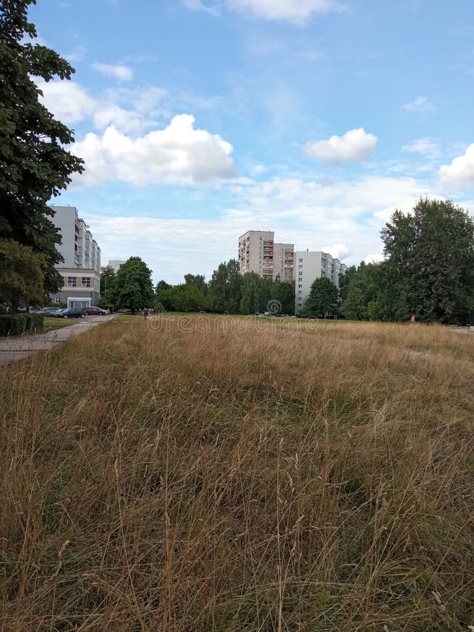 Beautiful Place in City at Summer Day Stock Photo - Image of hill ...