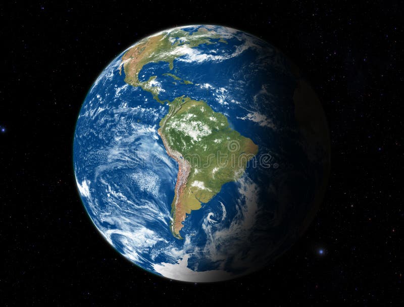 Beautiful Planet Earth in Space and Galaxy Stock Illustration ...