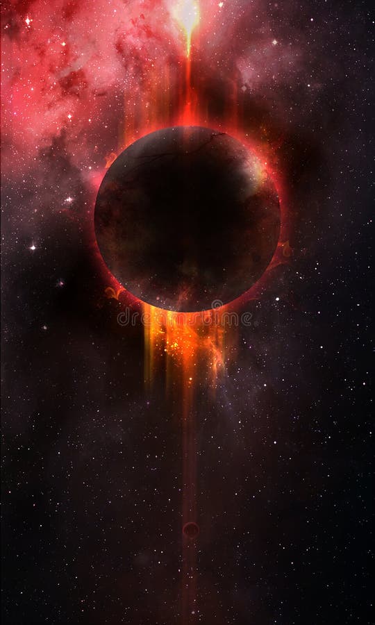 Beautiful Planet in Space on Fire, Science Fiction, Space Flight ...