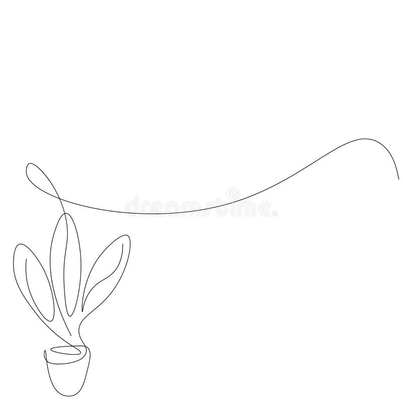 Pot Plant One Line Drawing Stock Illustrations – 658 Pot Plant One Line ...