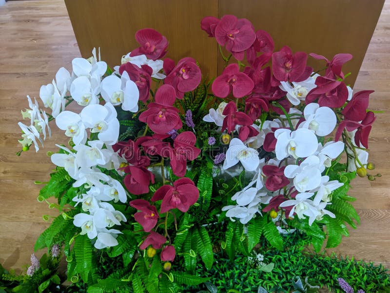 Beautiful Plastic Decorative Flowers Like the Original Stock Photo ...