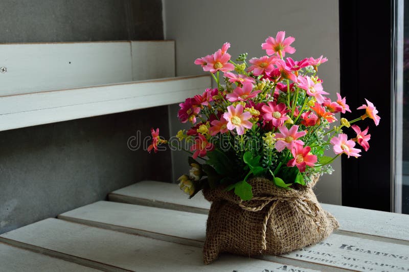 Beautiful Plastic Flowers stock photo. Image of seasonal - 34298464