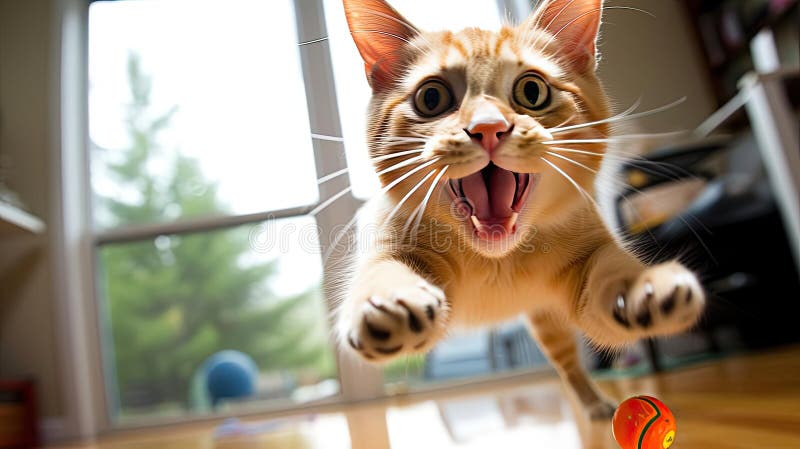 Beautiful playing kitten stock photo. Image of white - 296234268