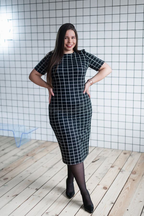 Beautiful Plus Size Female Model Posing in Studio Stock Image - Image ...