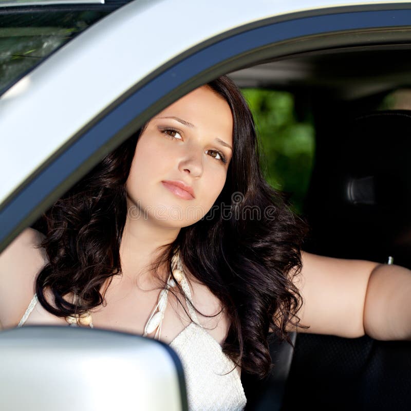 Beautiful Plus Size Model Outdoors Stock Photo - Image of cheerful ...