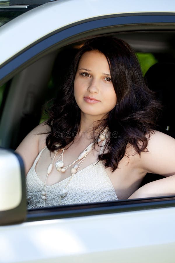 Beautiful Plus Size Model Outdoors Stock Photo - Image of cheerful ...