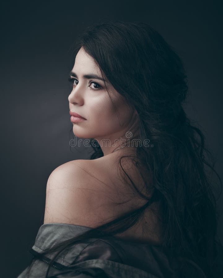 Beautiful Plus Size Model Posing at Camera Stock Photo - Image of ...