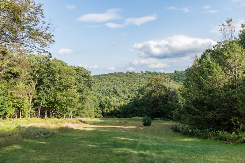 Beautiful Poconos Vista in the Summer Stock Image - Image of meadow ...