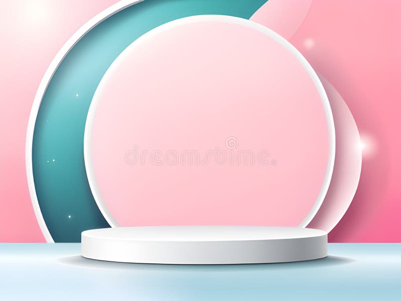 Beautiful Podium with Abstract Background Stock Photo - Image of stand ...