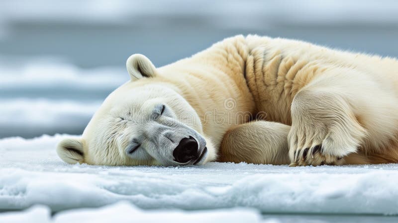 A Beautiful Polar Bear Sleeping on a Iceberg Stock Illustration ... A Beautiful Polar Bear Sleeping on a Iceberg Stock Illustration ...