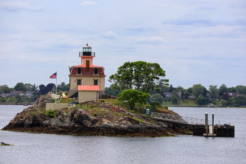 The Beautiful Pomham Rocks Lighthouse Editorial Stock Image - Image of ...