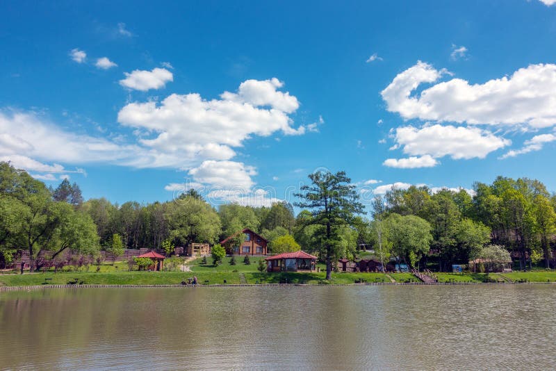 Beautiful Pond in the Park. Stock Image - Image of tsaritsyno ...