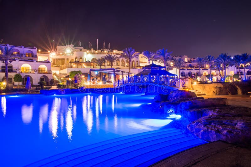 The beautiful pool stock image. Image of dusk, locations - 92654599