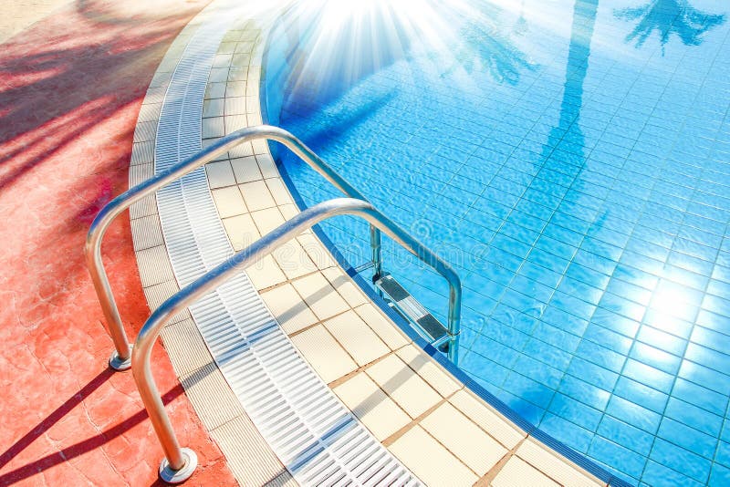 Beautiful Pool with Steps Near the Sea on Nature Background Stock Photo ...