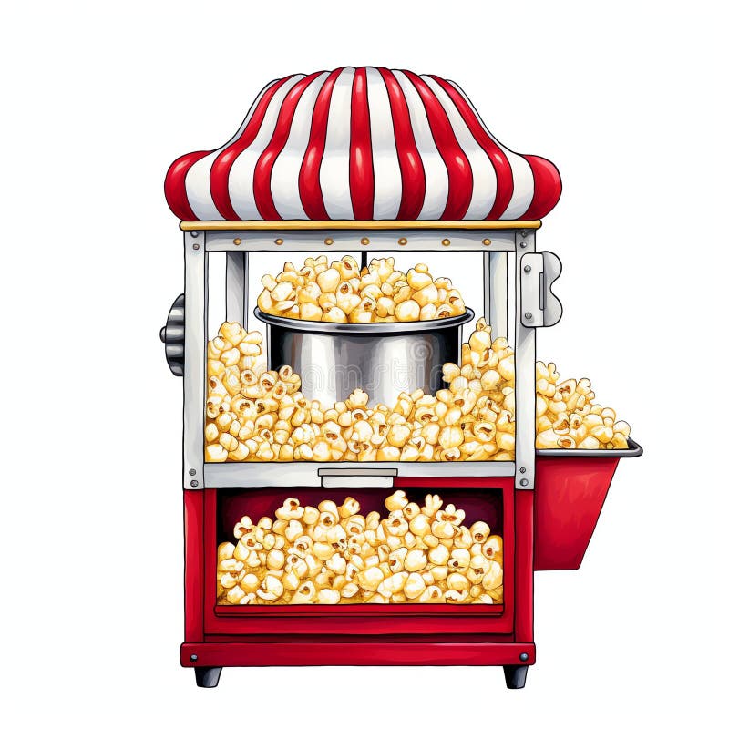Beautiful Popcorn Machine Clipart Illustration Stock Illustration ...