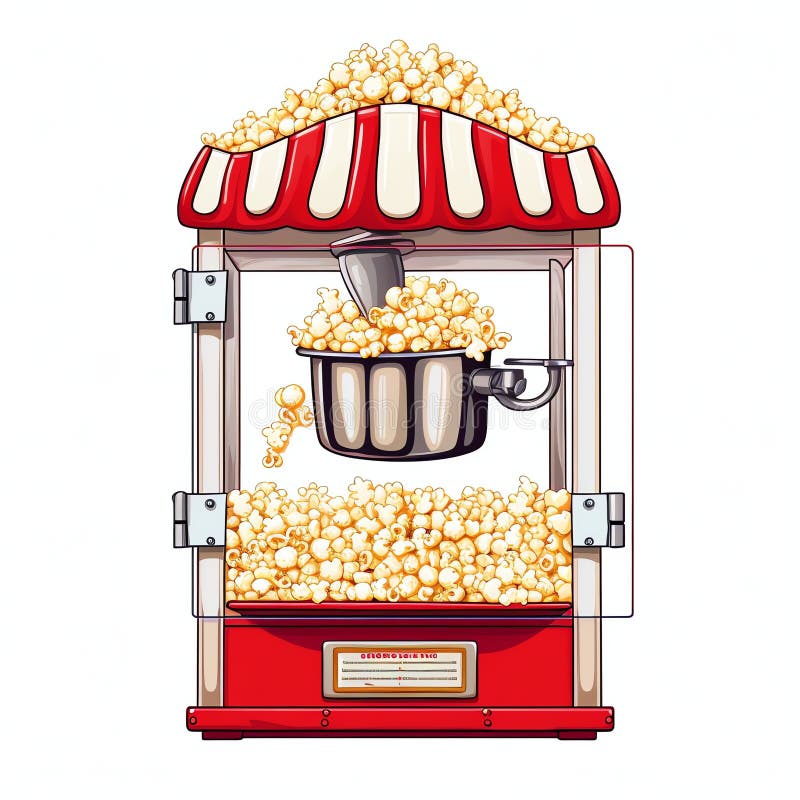Beautiful Popcorn Machine Clipart Illustration Stock Illustration ...