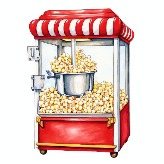 Beautiful Popcorn Machine Clipart Illustration Stock Illustration ...
