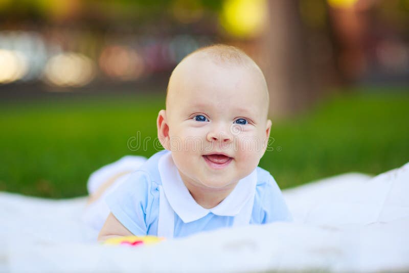 Beautiful Portrait of a Cheerful Child Stock Photo - Image of cute ...