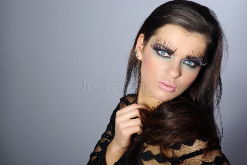 Beautiful Portrait. Creative Makeup Stock Image - Image of fresh ...