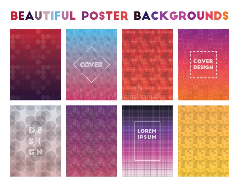 Beautiful Poster Backgrounds. Stock Vector - Illustration of book ...