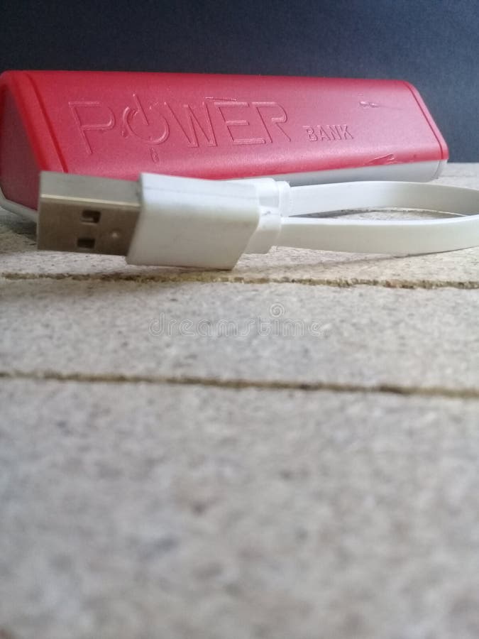 A Beautiful Power Bank in Red and White Stock Photo - Image of ...