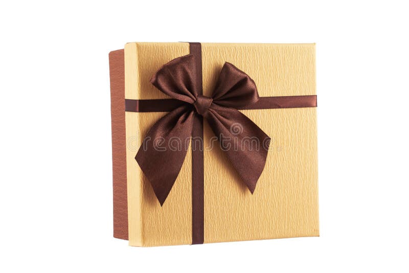 Beautiful Present Box Isolated on White Stock Photo - Image of wrap ...