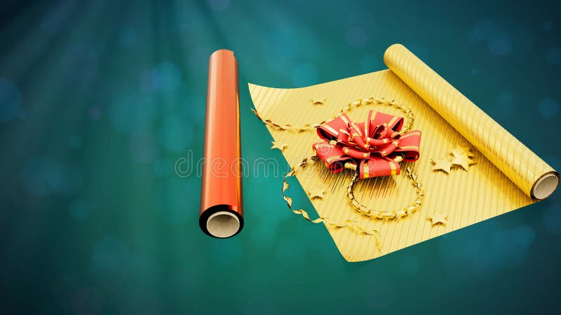 Nice Gift Wrapping on Festal Bg - Abstract 3D Illustration Stock ...