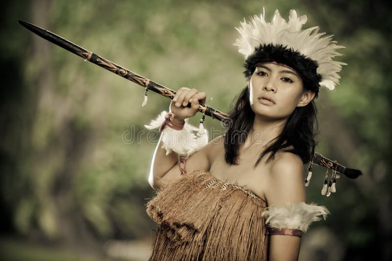 Beautiful primitive hunter stock photo. Image of indian - 6931738