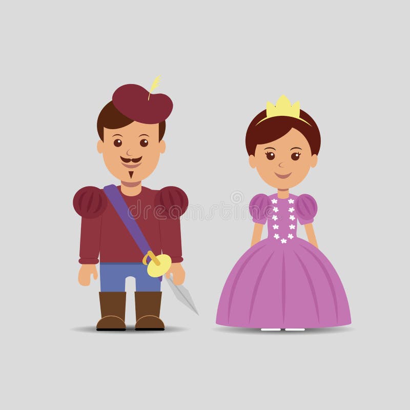 Beautiful Prince and Princess Stock Vector - Illustration of nobility ...