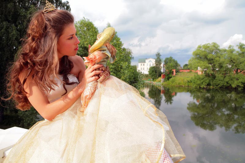 Beautiful Princess Says Good-bye To Childhood Stock Photo - Image of ...