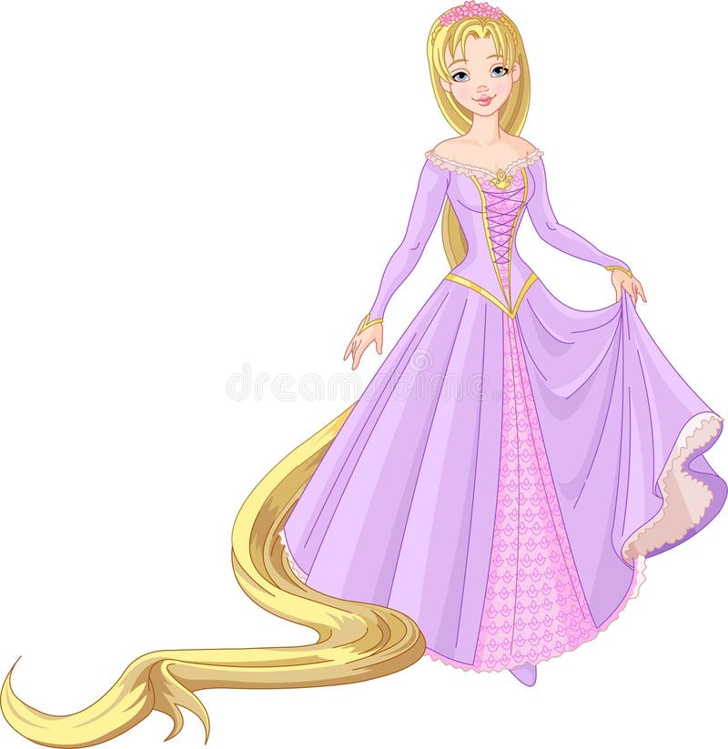 Beautiful Princess Rapunzel Stock Vector - Illustration of cartoon ...