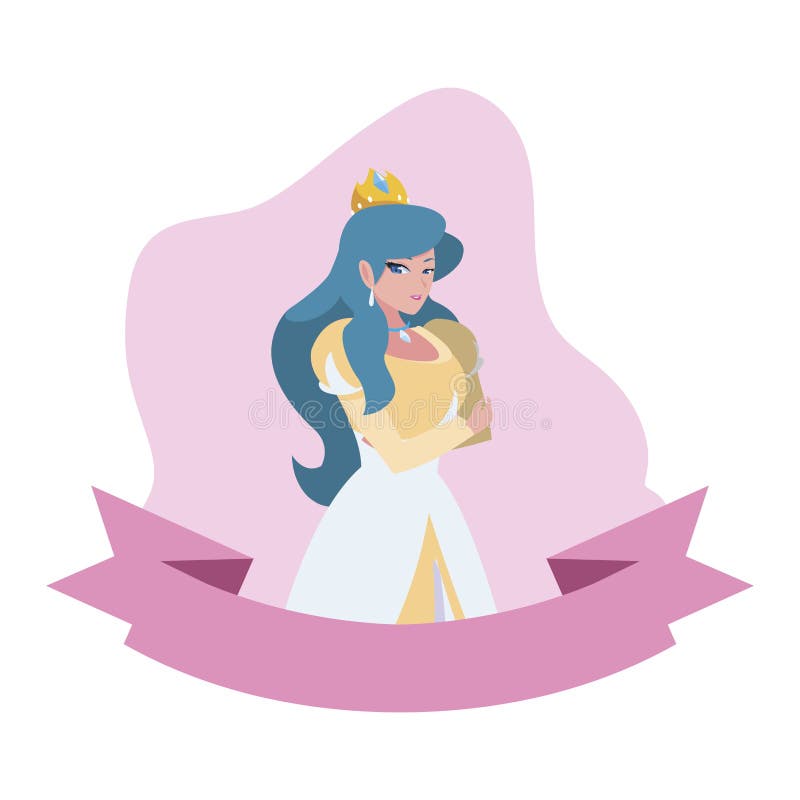 Beautiful Princess with Queen on Throne of Tales Character Stock ...