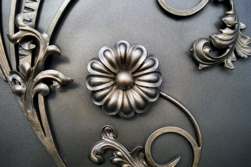 Beautiful Processing of Forged Metal Products of Gates Stock Photo ...