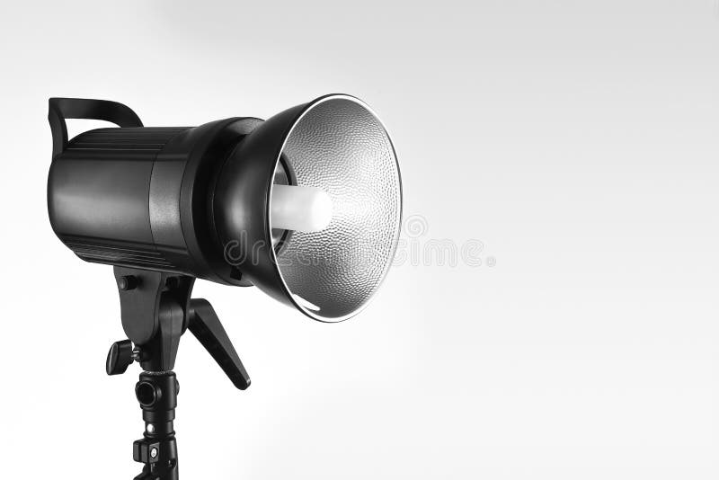 Beautiful Professional Studio Flash Isolated on Stock Image - Image of ...