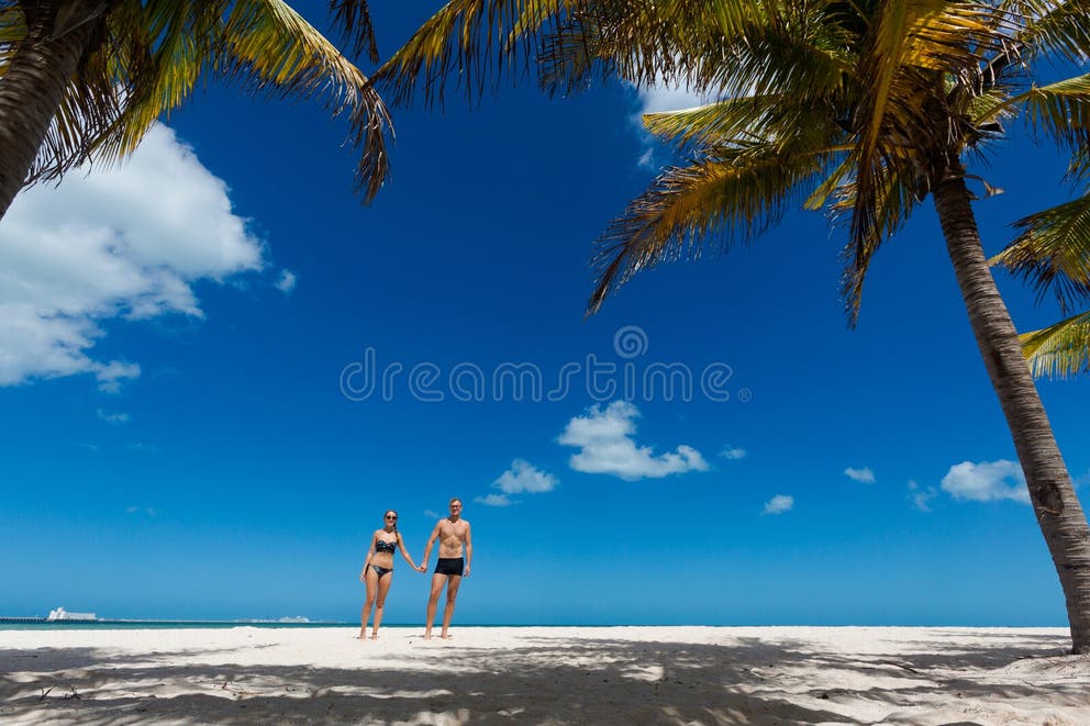 Beautiful Progreso Beach in Mexico Stock Image - Image of couple ...