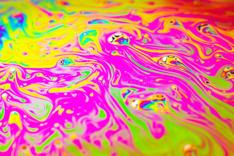 Beautiful Psychedelic Abstraction Formed by Light on the Surface of a ...