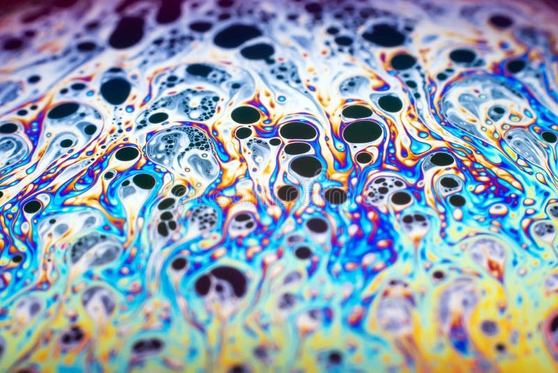 Beautiful Psychedelic Abstraction Formed by Light on the Surface of a ...