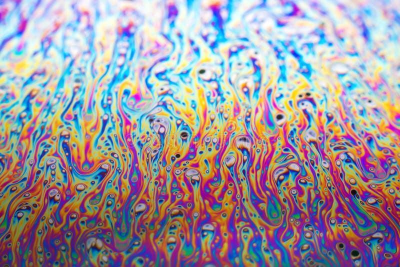 Beautiful Psychedelic Abstraction Formed by Light on the Surface of a ...