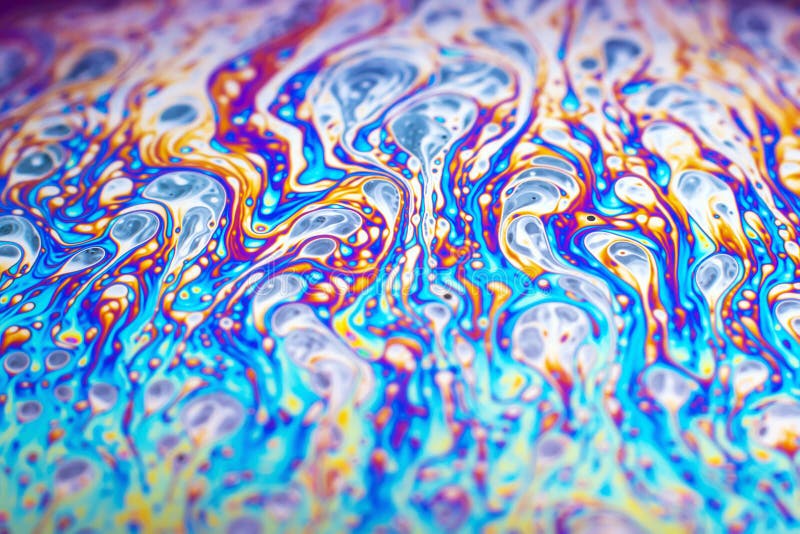 Beautiful Psychedelic Abstraction Formed by Light on the Surface of a ...