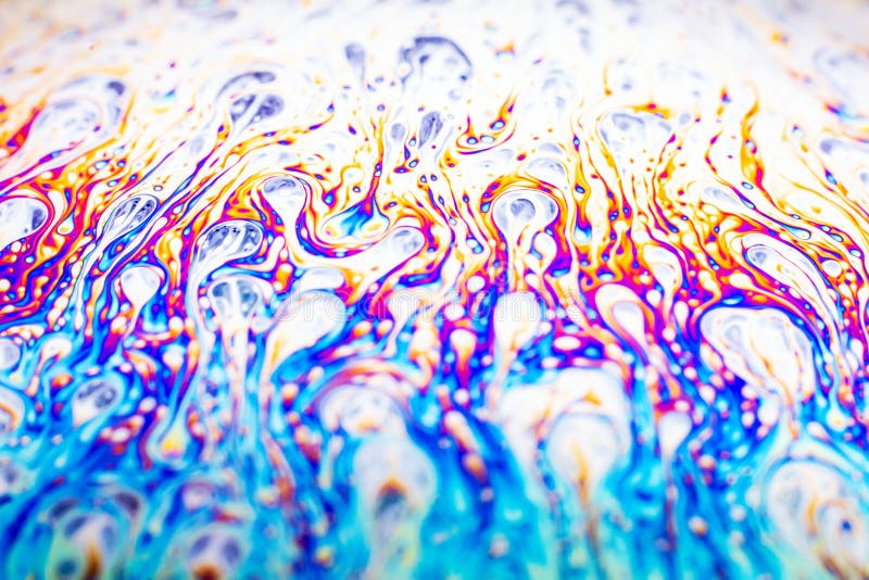 Beautiful Psychedelic Abstraction Formed by Light on the Surface of a ...