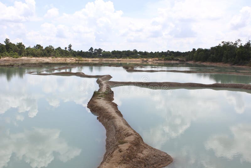 Beautiful puddle stock image. Image of blue, cloud, pool - 92753923