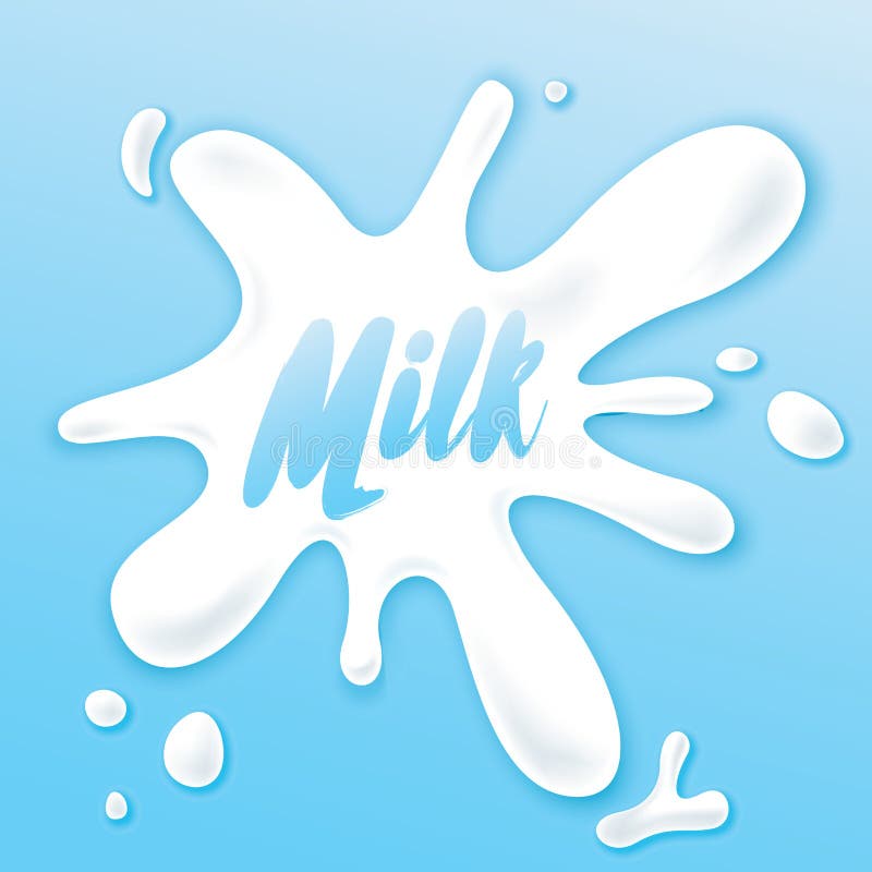 A Beautiful Puddle of Spilled Milk. Vector Illustration. Milk Drink ...